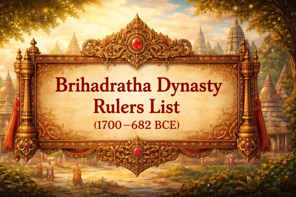 Brihadratha Dynasty Rulers List (1700–682 BCE)